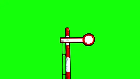 Railway signal semaphore cartoon animati... | Stock Video | Pond5