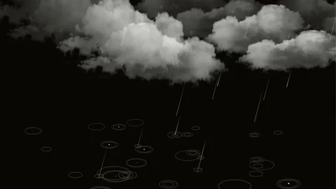 Rain background and 2d animation, water ... | Stock Video | Pond5