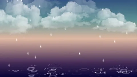 Rain background and 2d animation, water ... | Stock Video | Pond5
