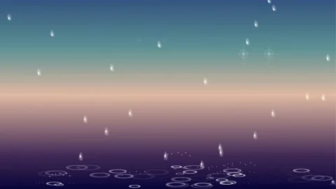 Rain background and 2d animation, water ... | Stock Video | Pond5