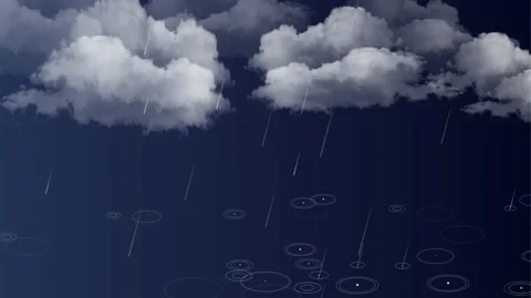 Rain background and 2d animation, water ... | Stock Video | Pond5