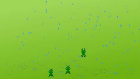 Rain background and 2d animation, water ... | Stock Video | Pond5