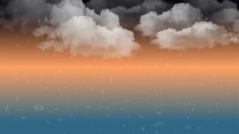 Rain background and 2d animation, water ... | Stock Video | Pond5