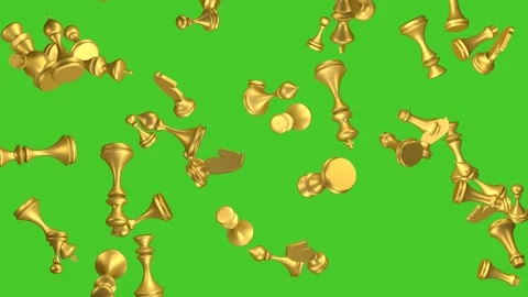 Rain of chess pieces. Falling chess piec... | Stock Video | Pond5