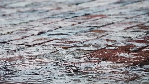 Rain On Cobblestones Stock Footage ~ Royalty Free Stock Videos | Pond5