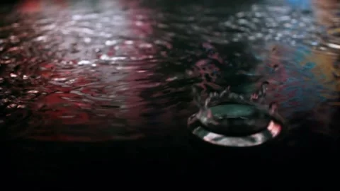 Rain Drops On Puddle Stock Footage ~ Royalty Free Stock Videos | Pond5