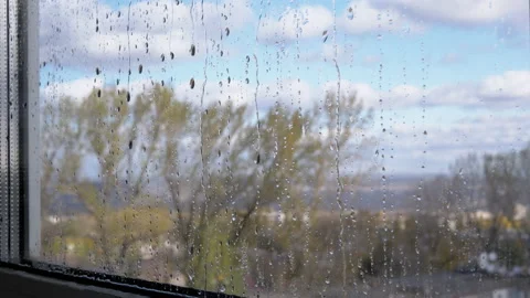 Water Dripping Down Window Stock Video Footage | Royalty Free Water ...