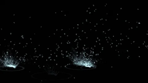 Rain drops hitting the ground animation ... | Stock Video | Pond5