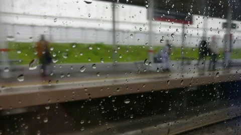 Train Window Rain Stock Footage ~ Royalty Free Stock Videos | Pond5
