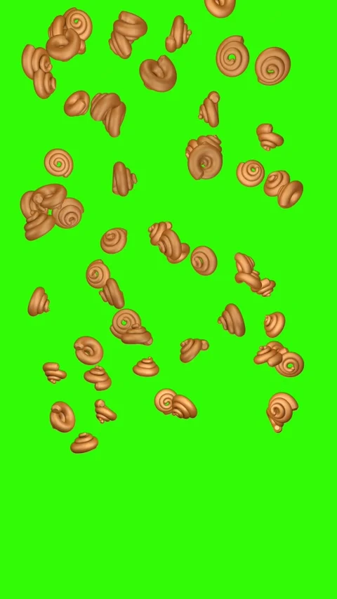 Rain emoji poop on green screen. 3D anim... | Stock Video | Pond5