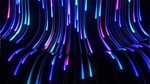 Rain of Falling Neon Streaks of light fa... | Stock Video | Pond5