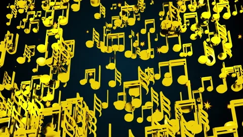Musical Notes 3D Stock Video Footage | Royalty Free Musical Notes 3D ...