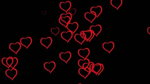 rain heart line art black screen animati... | Stock Video | Pond5