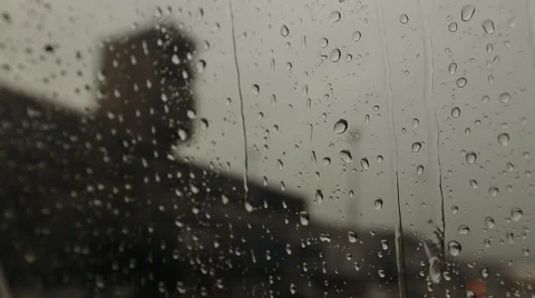 Difficult Rain Up Window Stock Footage ~ Royalty Free Stock Videos | Pond5