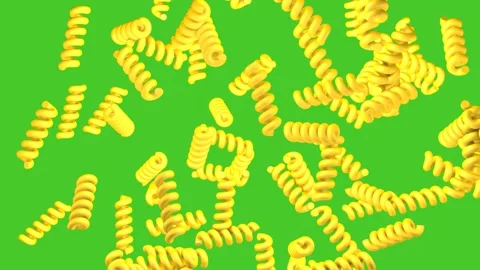 Rain of spaghetti pasta on green screen.... | Stock Video | Pond5