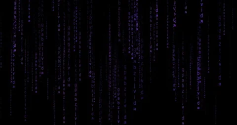 Rain of symbols on black background. Rai... | Stock Video | Pond5