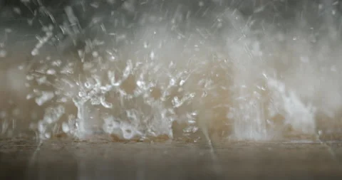 Rain water drop falling to the floor. | Stock Video | Pond5