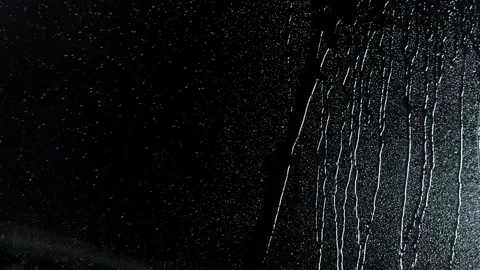 Rain on window glass, storm, blizzard al... | Stock Video | Pond5