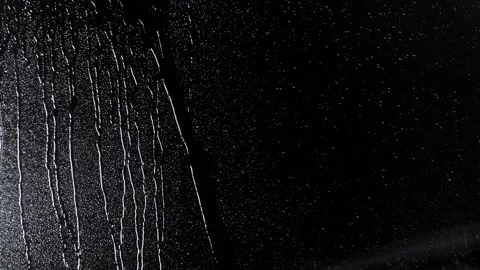 Rain on window glass, storm, blizzard al... | Stock Video | Pond5