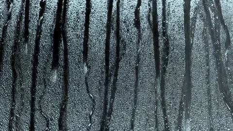 Rain on window glass, storm, blizzard al... | Stock Video | Pond5