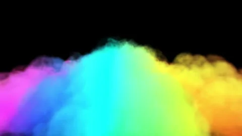 Rainbow coloured dust cloud isolated exp... | Stock Video | Pond5