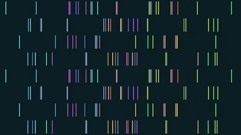 Rainbow digital neon lines pattern on bl... | Stock Video | Pond5