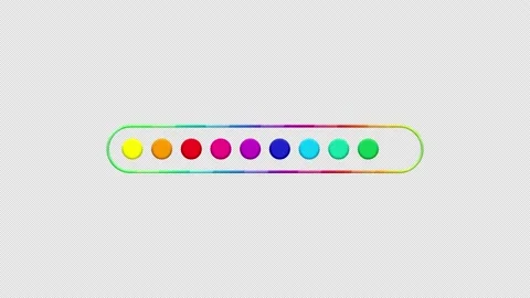 Rainbow dots loading bar, loopable anima... | Stock Video | Pond5