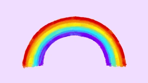Rainbow drawing animated cartoon isolate... | Stock Video | Pond5