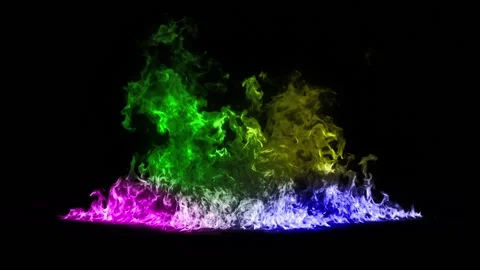Rainbow Flames Animation Stock Video Footage | Royalty Free Rainbow ...