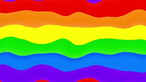 Rainbow Gay Flag Animation on white back... | Stock Video | Pond5