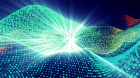 rainbow particles move slowly on black. ... | Stock Video | Pond5