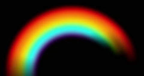 Rainbow regular very fat shape forms on ... | Stock Video | Pond5