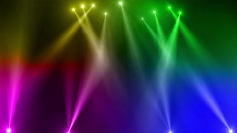 rainbow spot light stage loop animation | Stock Video | Pond5