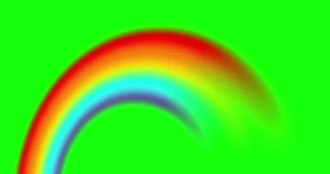 Rainbow very fat on green screen backgro... | Stock Video | Pond5