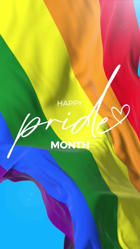 Rainbow waving flag. Pride Month Celebra... | Stock Video | Pond5