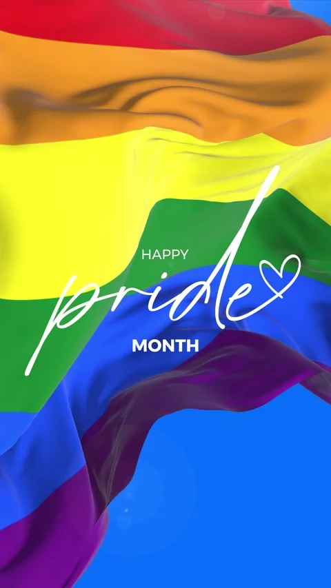 Rainbow waving flag. Pride Month Celebra... | Stock Video | Pond5