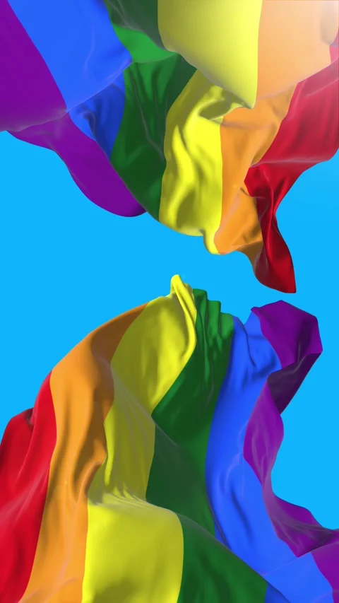Rainbow waving flag. Pride Month Celebra... | Stock Video | Pond5