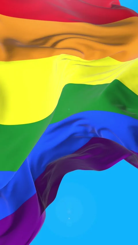Rainbow waving flag. Pride Month Celebra... | Stock Video | Pond5