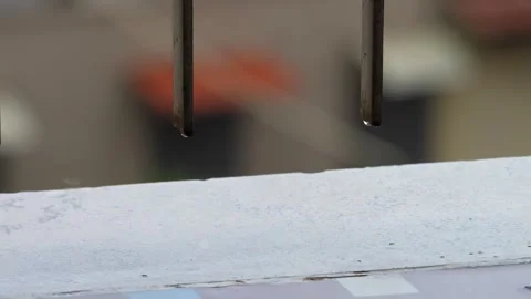 Raindrops Falling from a Balcony Railing... | Stock Video | Pond5