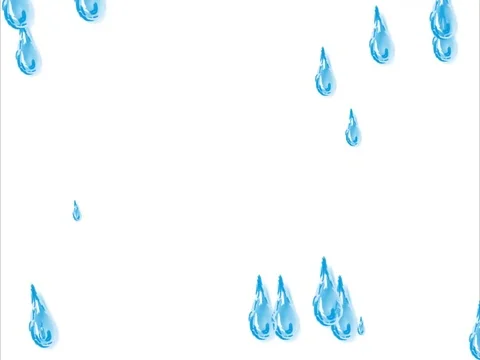 Raindrops Falling Drawing 2D Animation | Stock Video | Pond5