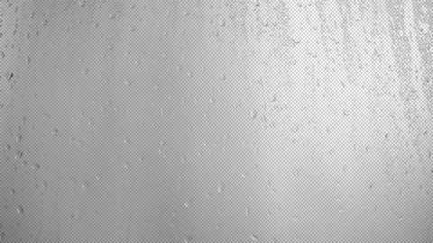 Raindrops on the window glass. Alpha cha... | Stock Video | Pond5