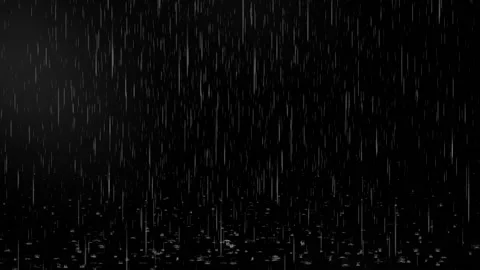 Rainfall on black screen with realistic ... | Stock Video | Pond5
