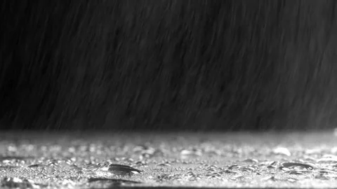 Rainfall, drops on the ground, the effec... | Stock Video | Pond5
