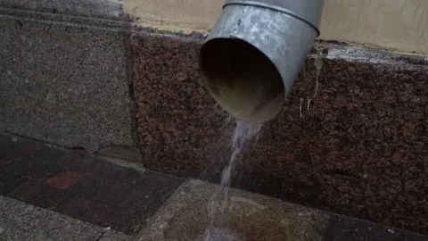Rainwater Downpipe Stock Video Footage | Royalty Free Rainwater ...