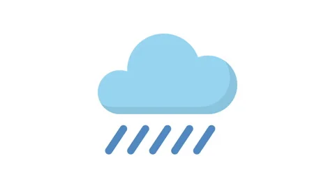 Rainy on white background, Weather anima... | Stock Video | Pond5