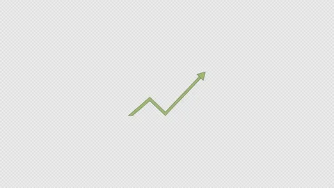 Raising up graph chart arrow line 2D obj... | Stock Video | Pond5