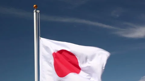 Japan Flag Flying Stock Video Footage | Royalty Free Japan Flag Flying ...