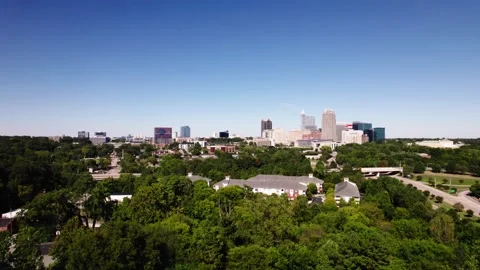 Raleigh Downtown skyline Aerial 06 2022 ... | Stock Video | Pond5