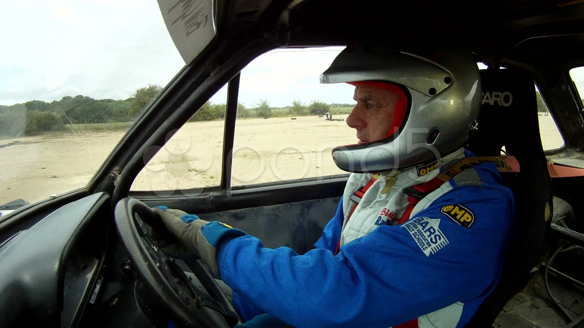 Race Car Interior With Driver