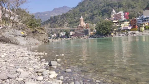 Ram Jhula This long famous pedestrian su... | Stock Video | Pond5